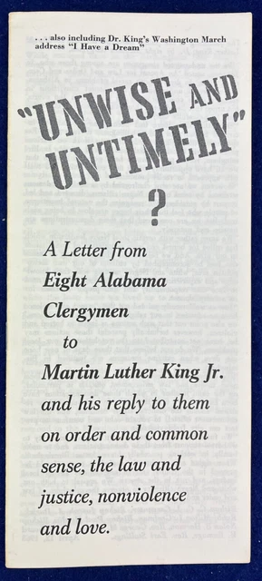 VINTAGE CIVIL RIGHTS 1963 Letter From Birmingham Jail Martin Luther ...