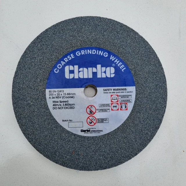 CLARKE BENCH GRINDER Wheels 8" Coarse £15.00 - PicClick UK