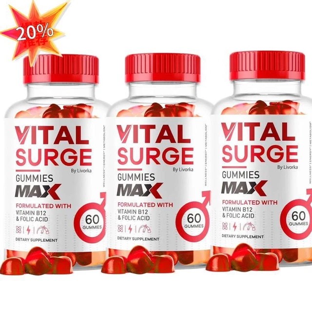 VITAL SURGE TESTO Gummies,1000MG Gomitas Mens Supplement (1-3PACK)/- £7 ...