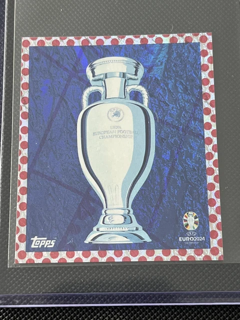 TOPPS UEFA EURO 2024 Sticker Euro Red Dot Border Parallel Euro 1 Trophy ...