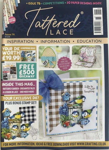 TATTERED LACE ISSUE 76 Magazine with Bird House Die And Stamps £4.36 ...