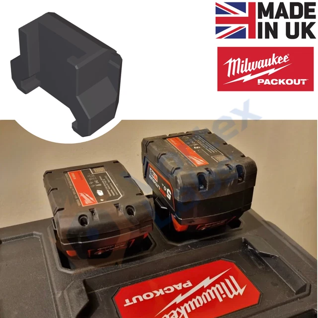 MILWAUKEE PACKOUT 2X M18 Battery Toolbox Lid Mounting Cleat Feet Tool ...