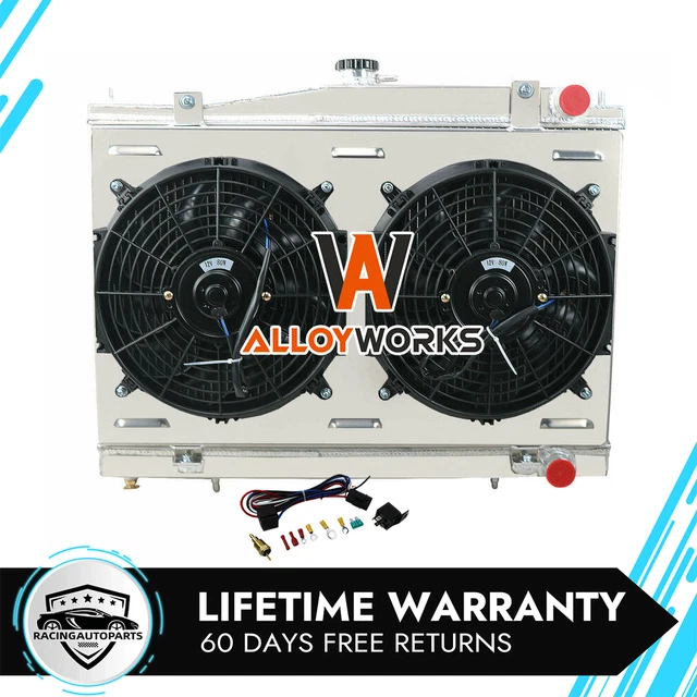 3 ROW RADIATOR Kit For Nissan Skyline R33 R34 GTS GTS-T GTR GTT RB25DET ...