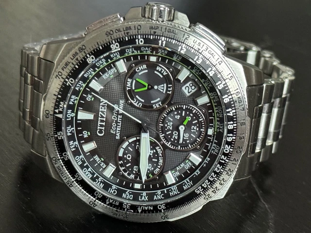 CITIZEN ECO-DRIVE PROMASTER Navihawk GPS Satellite Wave Men's Watch ...