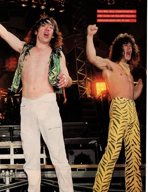 VAN HALEN SHIRTLESS pinup Alex Eddie David Lee Roth Circus magazine ...