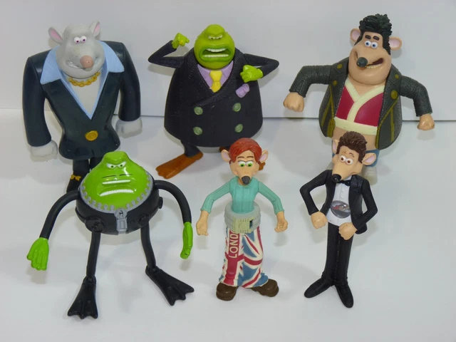FLUSHED AWAY COMPLETE Set of 6 Figures from McDonalds Happy Meal Toys ...