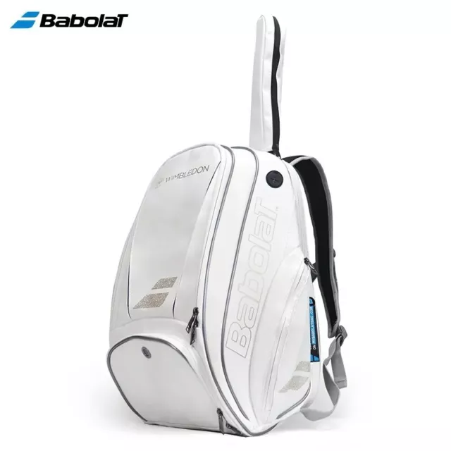 BABOLAT WIMBLEDON PURE Tennis Backpack white gold Limited Edition £66. ...