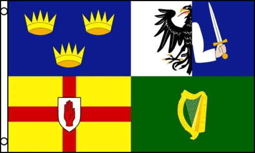 DRAPEAU DES QUATRE provinces irlandaises 3 x 5 pieds Irlande Ulster Munster Leinster Connacht 4 ...