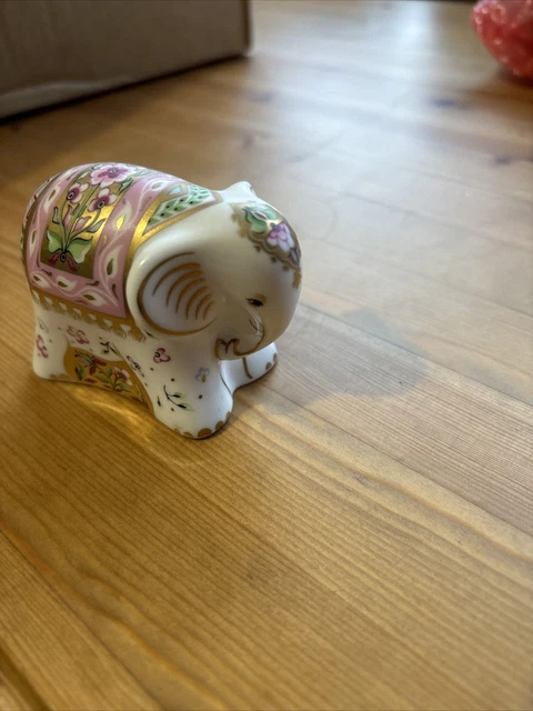 ROYAL CROWN DERBY Paperweight Signed Edition Rupa Baby Elephant Goviers ...