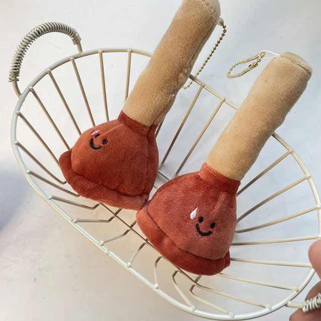 TOILET STOPPER PLUSH Doll Keychain Toilet Plunger Keyring Pendant ...
