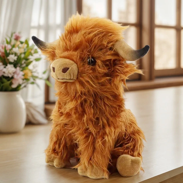 CUDDLY LIVING NATURE Highland Cow Soft Toy Kids Stuffed Teddy Plush ...