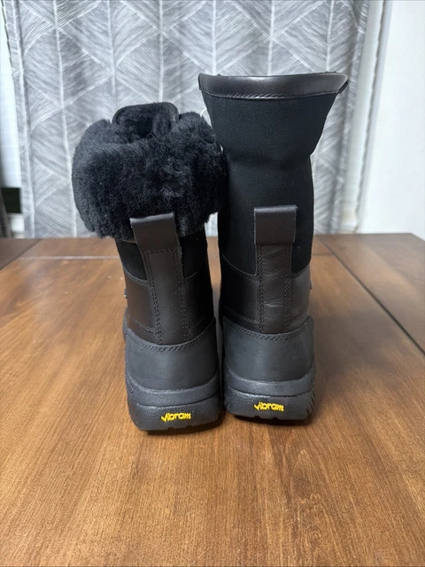 NEW UGG BUTTE Black Men's Waterproof Leather Winter Boots 5521 size 10. ...