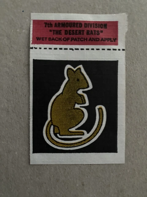 A&BC-MILITARY EMBLEM STICKERS 1966 - 7th ARMOURED DIVISION "THE DESERT ...