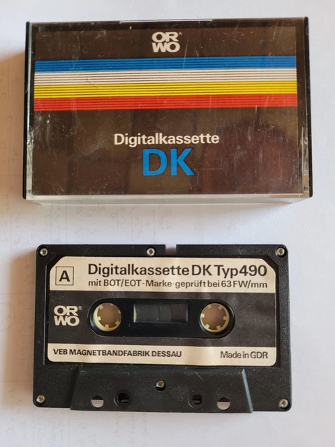 DDR ROBOTRON DIGITALKASSETTE DK Typ 490, neu in OVP mit BOT / EOT Marke ...