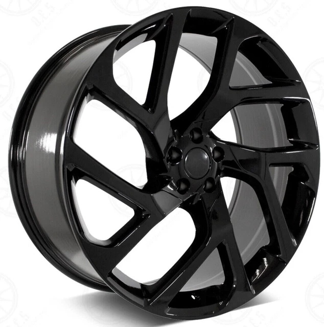 22& WHEELS FOR Range Land Rover HSE Sport 22x9.5 GLOSS Black 5x120 Rims ...