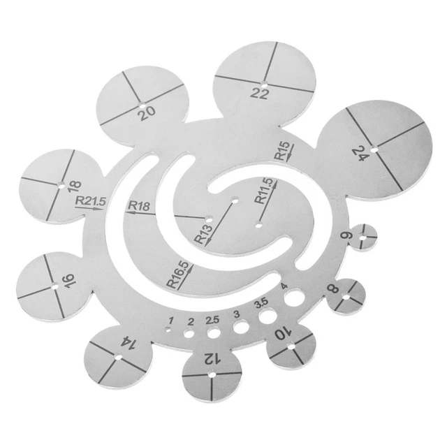 RULER STENCIL CORNER Radius Template Circle Drawing Maker $26.82 ...