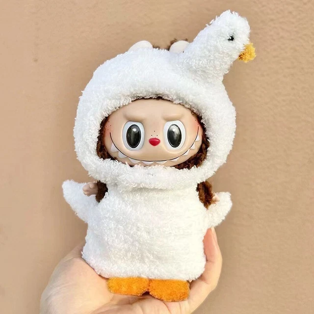 NO TOY POP MART The Monsters Labubu Plush Doll Lisa White Duck Hand ...