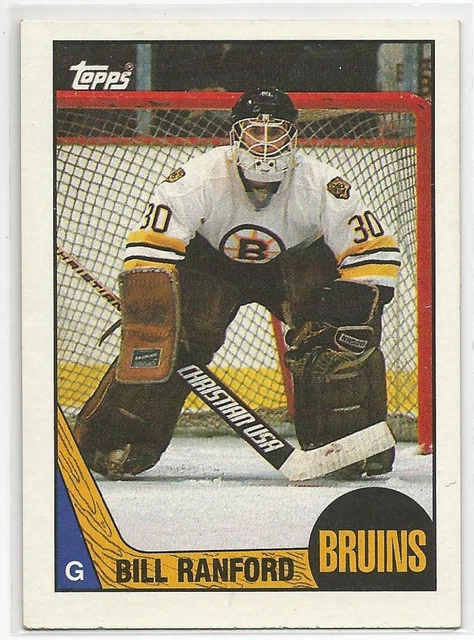 BILL RANFORD 1987-88 Topps Hockey ROOKIE carte #13 Boston Bruins Pas de ...