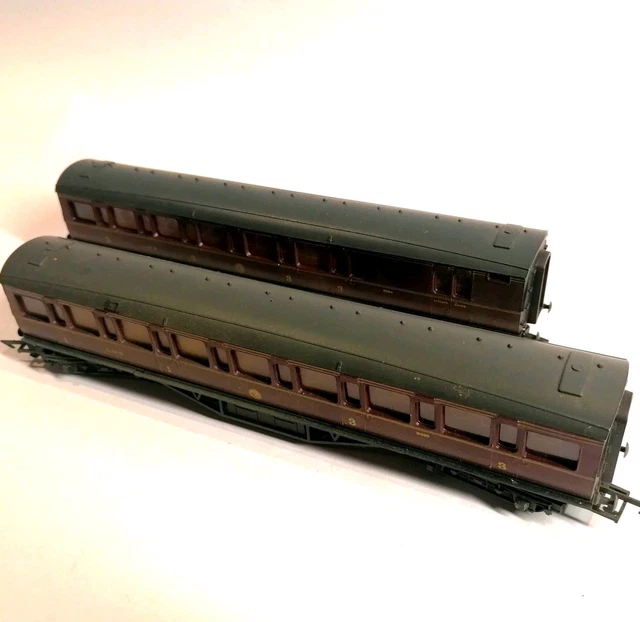 VINTAGE PAIR OF Grafar OO Gauge Coach Carriages LMS Livery £39.00 ...