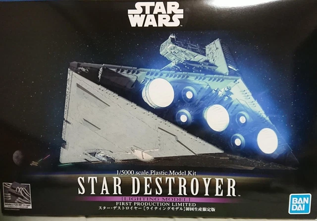 BANDAI STAR WARS Star Destroyer Plastic Model Kit escala 1/5000 | Raro ...