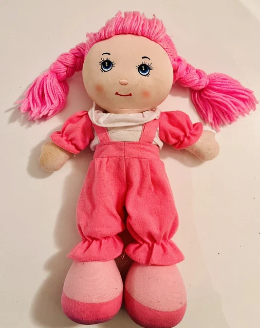 BEAUTIFUL AJ FLIP Rag Doll Soft Toy Floral Top Pink Skirt 13" Tall ...