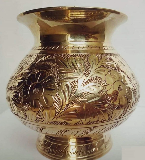 INDIAN TRADITIONAL PURE Brass Designer Pooja Lota For Wedding ...