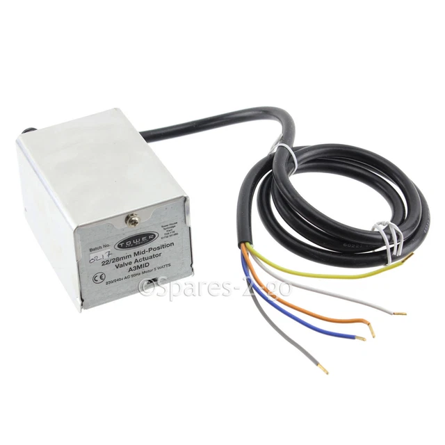 3 PORT MID Position Motorised Zone Valve 22mm 28mm Powerhead for ...