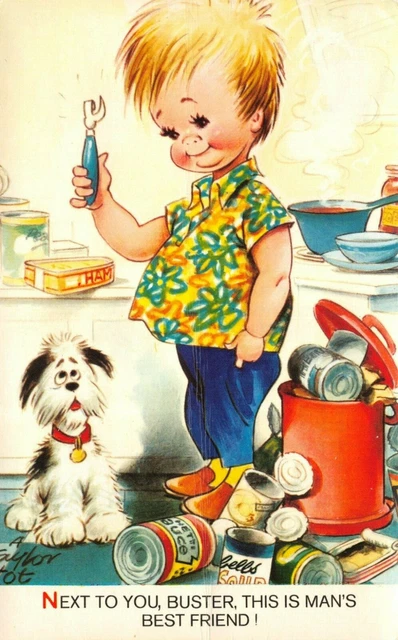 BAMFORTH TAYLOR TOTS Comic Postcard No K311 Children Unused Very Good ...