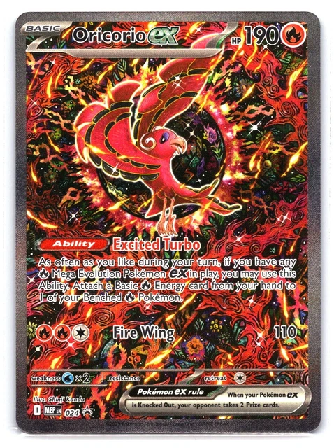 POKÉMON TCG ORICORIO EX 024 Phantasmal Flames Black Star Promo NM £17. ...