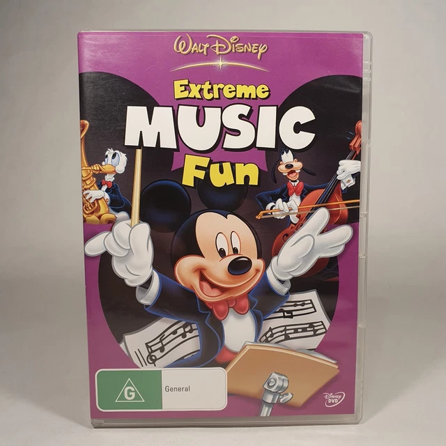 EXTREME MUSIC FUN DVD Walt Disney Mickey Mouse Pluto Donald Duck ...