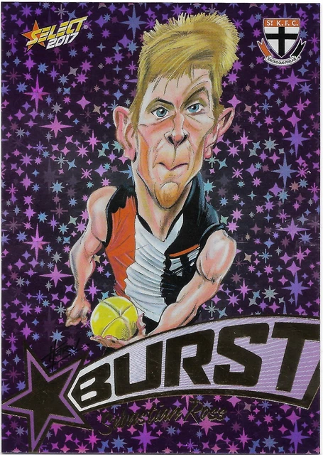 2017 FOOTY STARS Purple Starburst Caricature (SP60) Sebastian ROSS St. Kilda $6.50 - PicClick AU