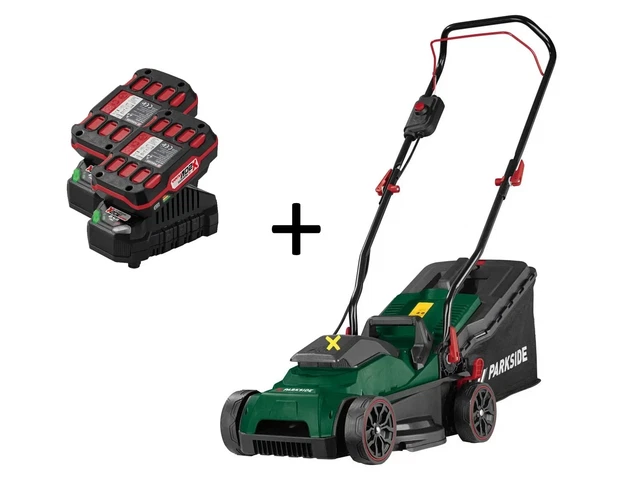AKKU RASENMÄHER 40V PARKSIDE PRMA 40-Li C1 20V mit 2x 20 V / 2 Ah Akku/Ladegerät EUR 173,99 ...