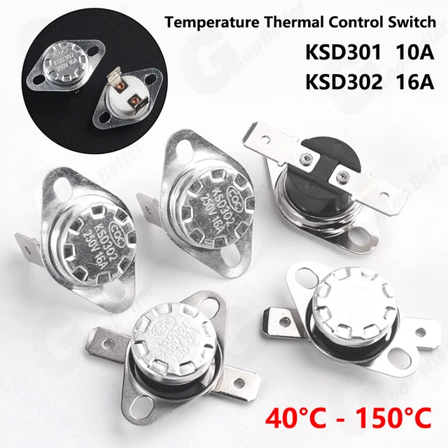 KSD301 KSD302 10A 16A 250 V Interruttore di controllo termico ...