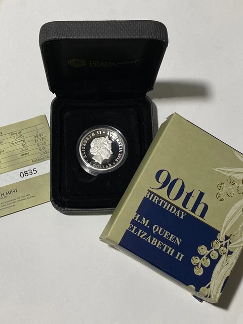 2016 $1 QUEEN Elizabeth II 90th Birthday 1oz Silver Proof High Relief ...