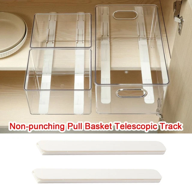CABINET RUNNERS BEARING Slides Basket Pull Track Slide Steel Drawer ...