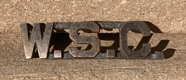 WW1 US ARMY W.S.C. Wisconsin National State Guard Officer Collar Pin ...