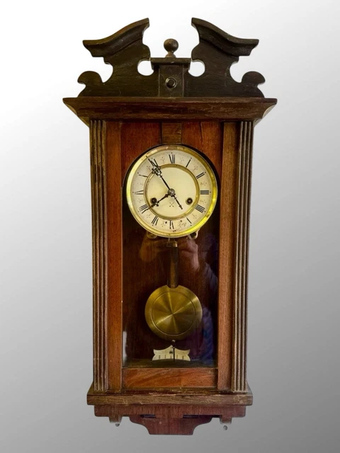 ANTIQUE STRIKING MOVEMENT HAC Germany Wall Clock £125.00 - PicClick UK