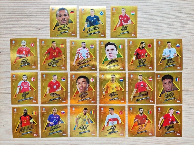 TOPPS UEFA EURO 2024 - Complete Set Gold Signature - 21 Star Player (SP ...
