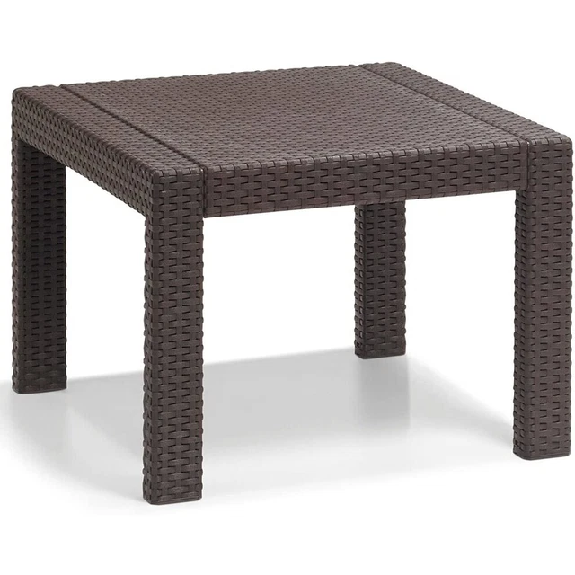 KETER ALLIBERT ROSARIO brown rattan effect balcony coffee table £55.00 ...