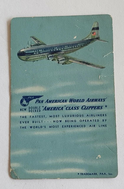 VINTAGE PAN AMERICAN World Airways Swap Card 1949 - 1950 Calendar $9.99 ...