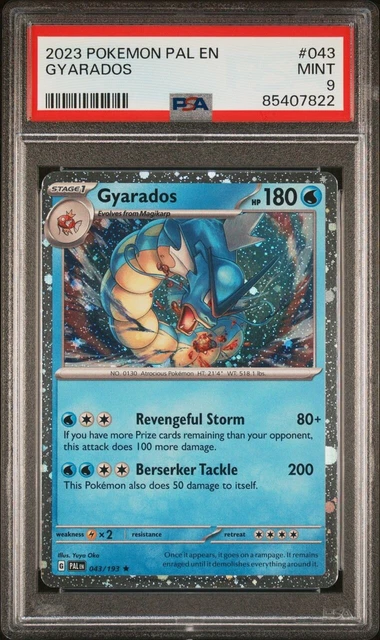 POKÉMON GYARADOS 043/193 Rare Holo Paldea Evolved PAL EN PSA 9 - COMME NEUF EUR 23,29 - PicClick FR