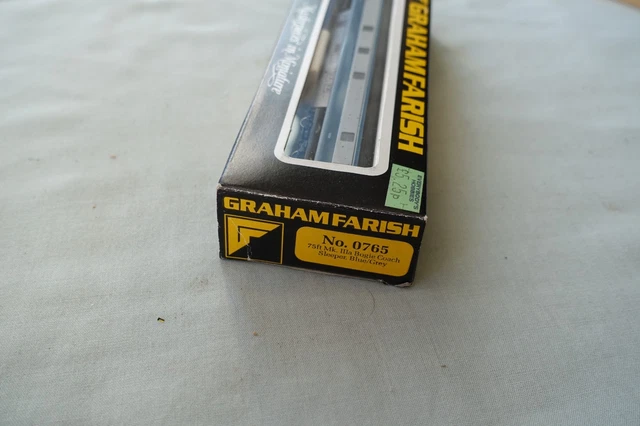 GRAHAM FARISH N GAUGE 0765 75ft Mk IIIa BOGIE COACH SLEEPER BLUE/GREY ...