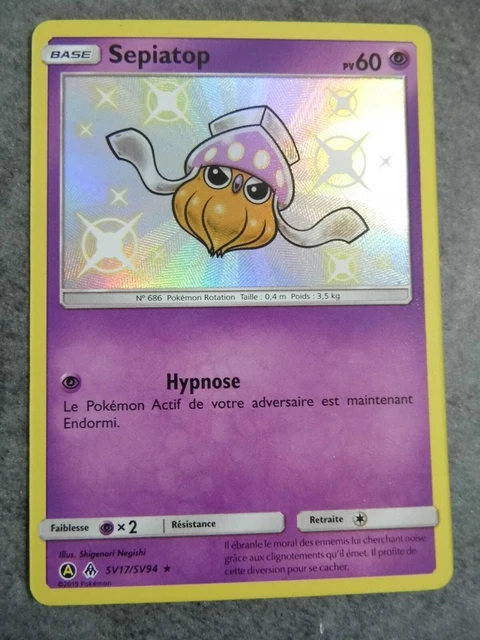 POKEMON SEPIATOP SHINY SV17/SV94 SL11.5 Occult Destinations Card vf $8. ...