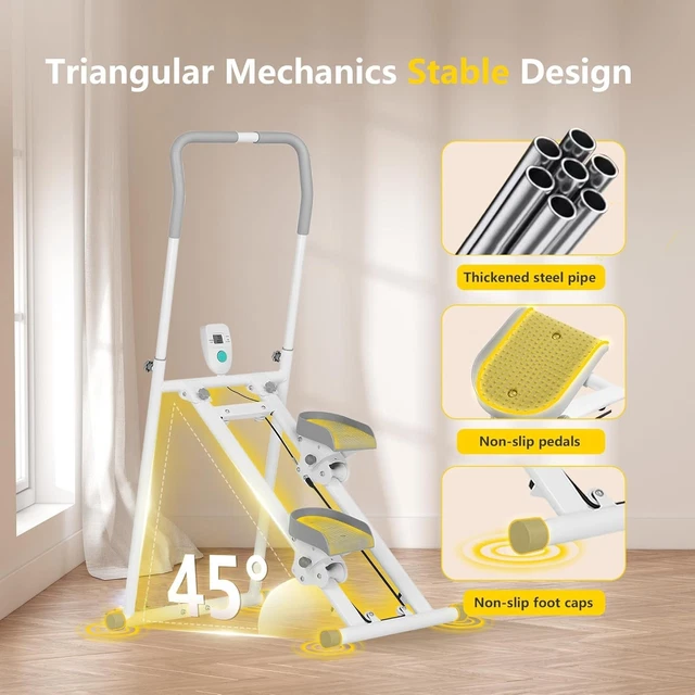 FOLDABLE HOME STEPPER | Vertical Climbing Aerobic Fitness Equipment ...
