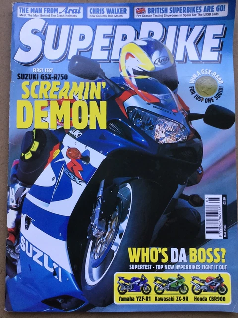 SUPERBIKE MAGAZINE - May 2000 - GSX-R 750 R1 v ZX-9R v Fireblade £7.49 ...