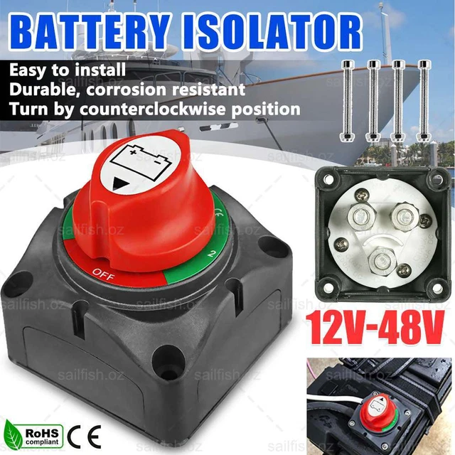 BATTERY MASTER SWITCH Boat Truck RV Marine Caravan Dual System Isolator ...