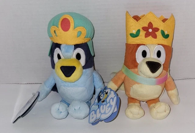 BLUEY & FRIENDS Plush, Bluey, Princess Bluey, Bingo, Socks Lot of 4 ...