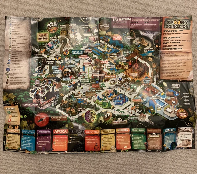 CHESSINGTON WORLD OF Adventures theme park 2016 Howl’o’ween park map £4 ...