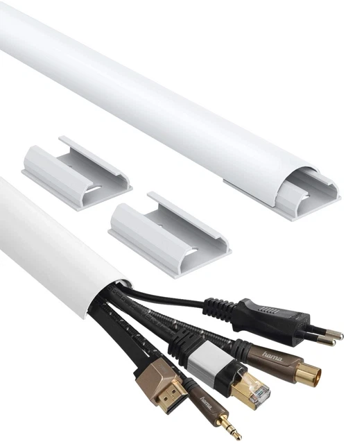 HAMA ALUMINIUM CABLE Duct 1m Cable Tray Duct Cable Channel Wall Floor ...