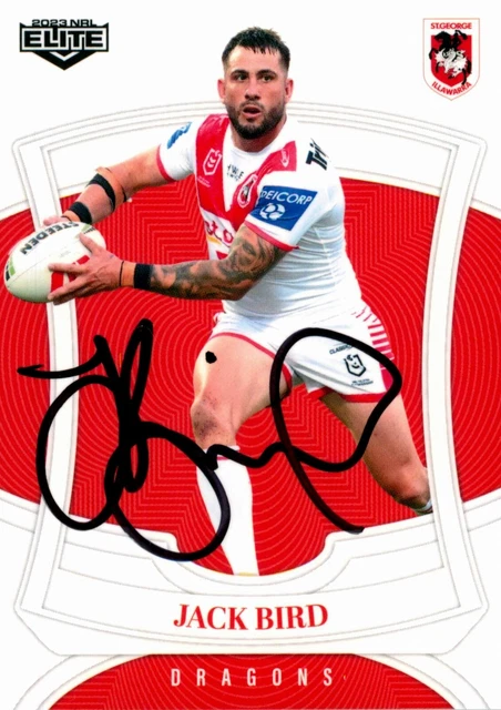SIGNED 2023 ST George Illawarra Dragons NRL TLA Elite Card - Jack Bird ...